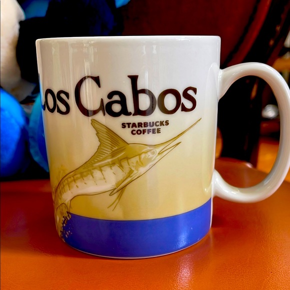 Starbucks | Dining | New Starbucks Blue And Gold Fish Mug 24 16 Oz ...